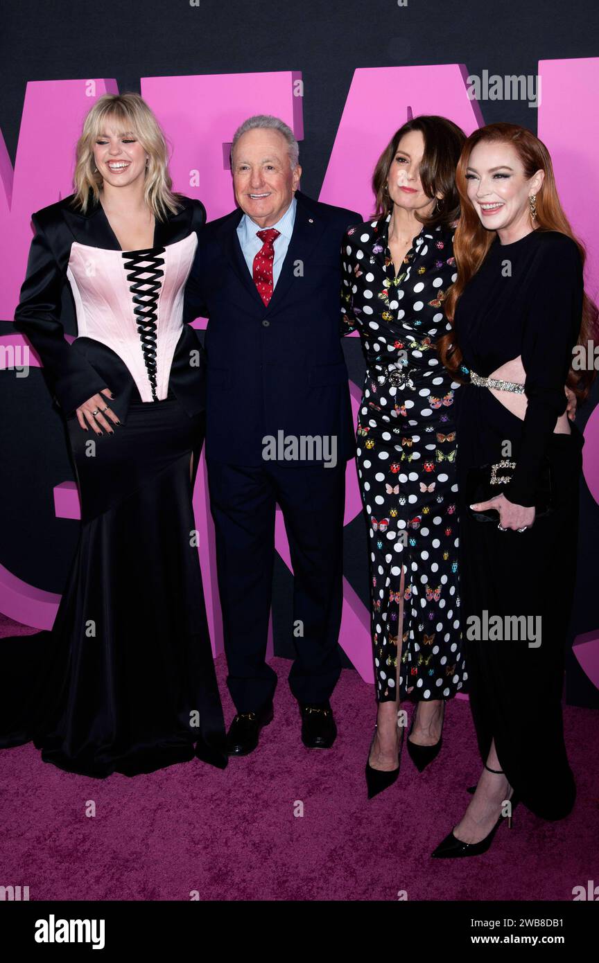 Renee Rapp, Lorne Michaels, Tina Fey, Lindsay Lohan bei der Premiere des Konifilms Mean Girls ...