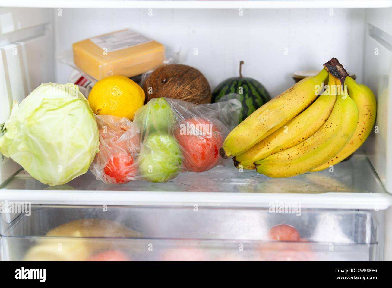 Open fridge with fruits hi-res stock photography and images - Alamy
