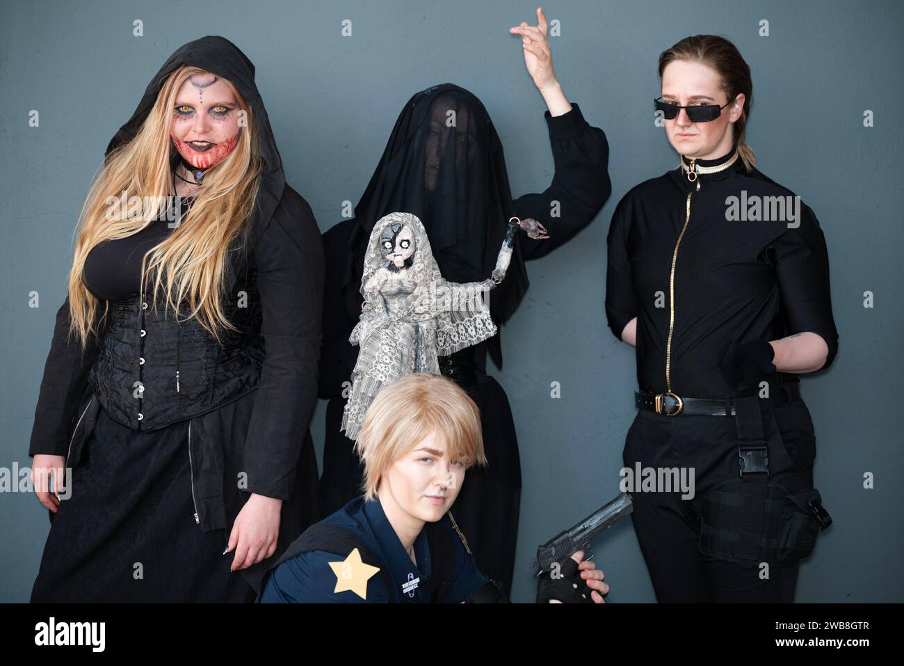 The female cosplayers at Comic-Con in monster outfits Stock Photo - Alamy