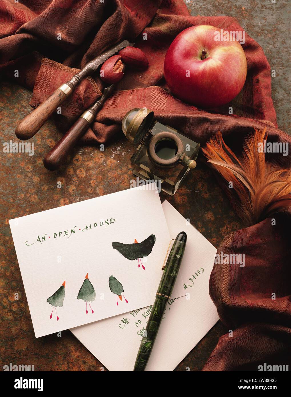 Letter with Pen - Studio Photography Setup Stock Photo - Alamy