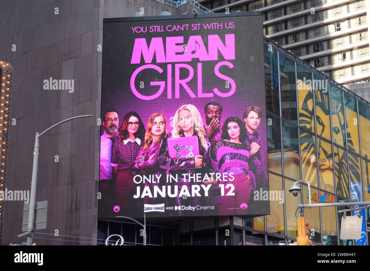 New York, United States. 08th Jan, 2024. A billboard of the upcoming ...