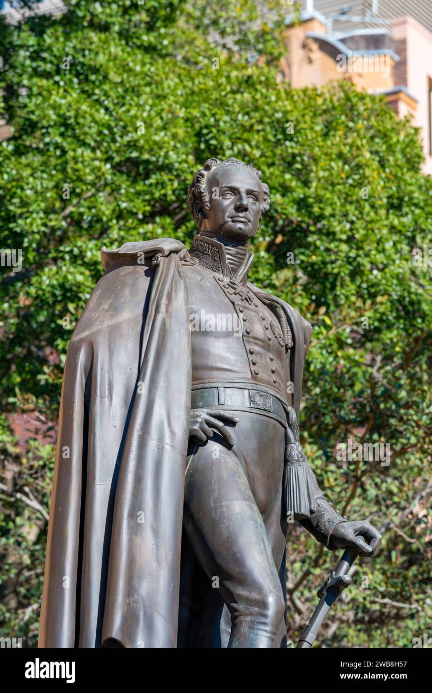 The statue of Sir Richard Bourke, Governor of the Colony of New South Wales 1830-37. This well ...