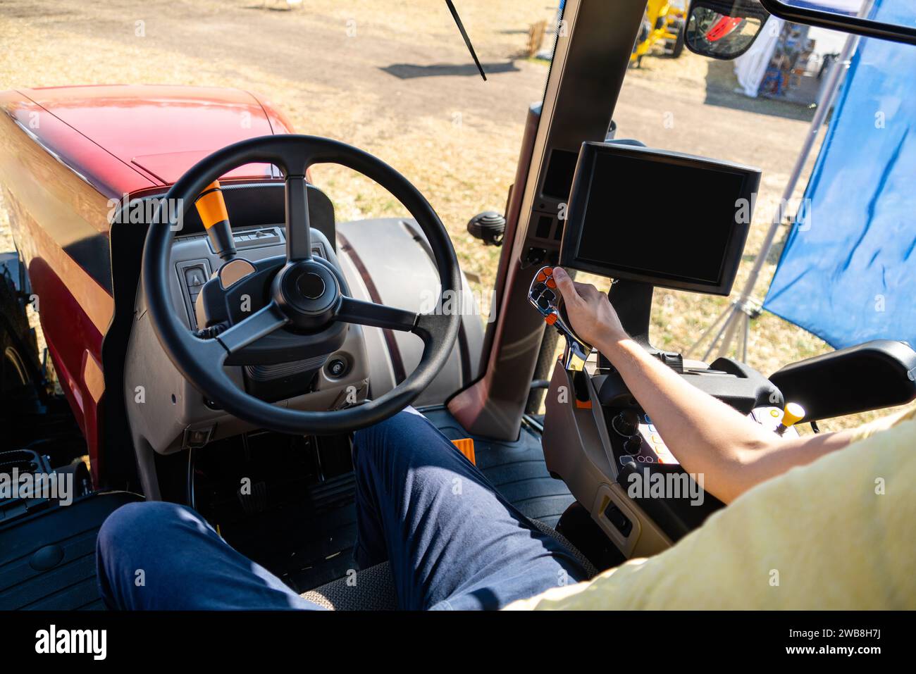 Tractor with system of precision agriculture. Smart farming Stock Photo ... Tractor with system of precision agriculture. Smart farming Stock Photo ...