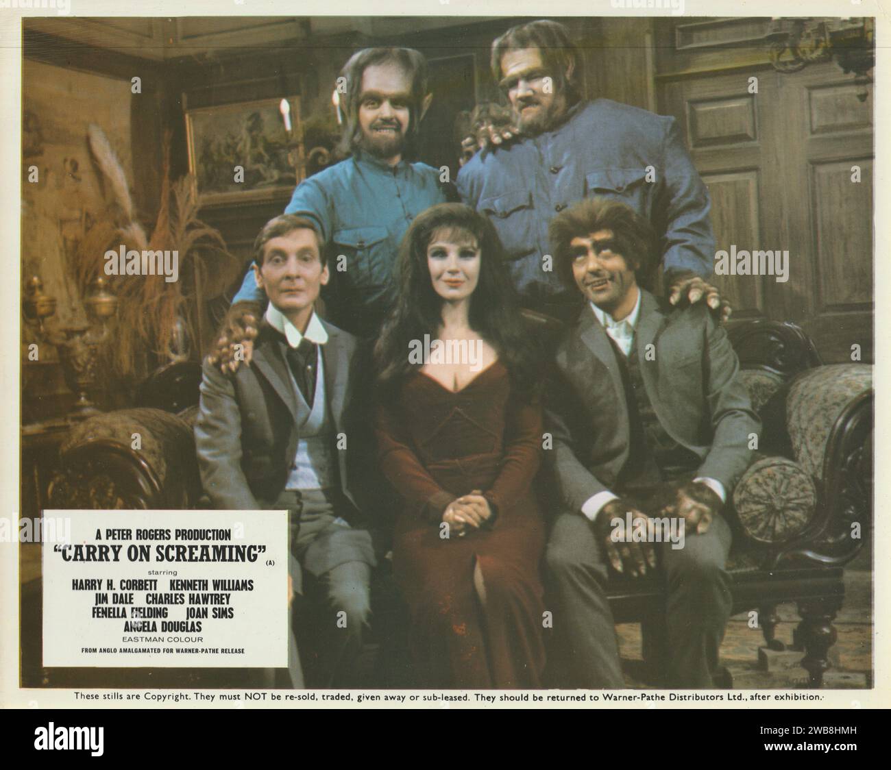 CARRY ON SCREAMING 1966 BRITISH LOBBY CARD FRONT OF HOUSE CARD, KENNETH ...