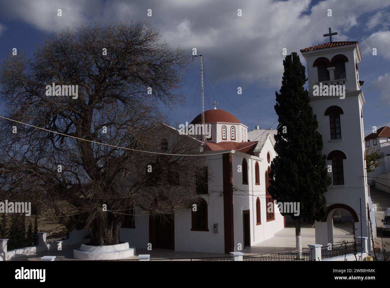 Greece, Rhodes island Theologos village, the church Stock Photo - Alamy