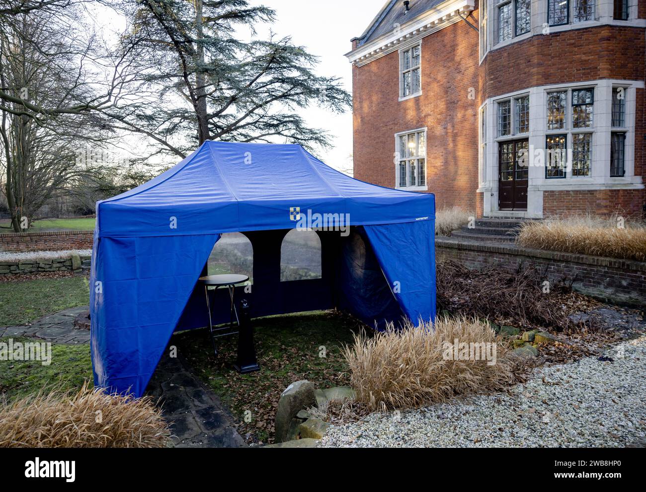 HILVERSUM - A smoking tent on the Hilversum estate De Zwaluwenberg ...