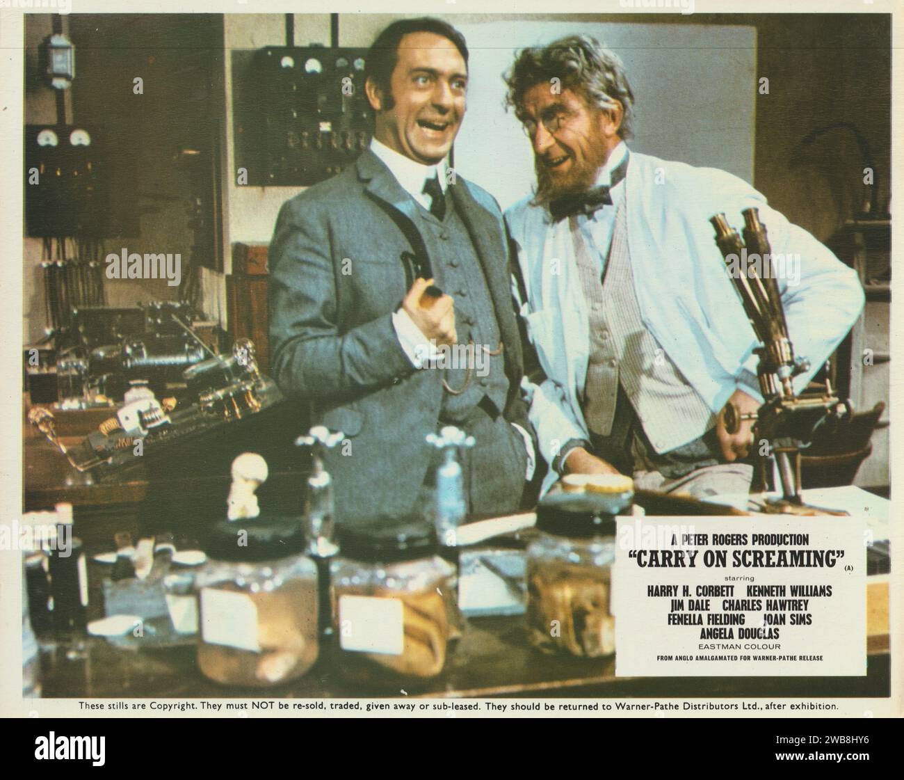 CARRY ON SCREAMING 1966 BRITISH LOBBY CARD FRONT OF HOUSE CARD, KENNETH ...