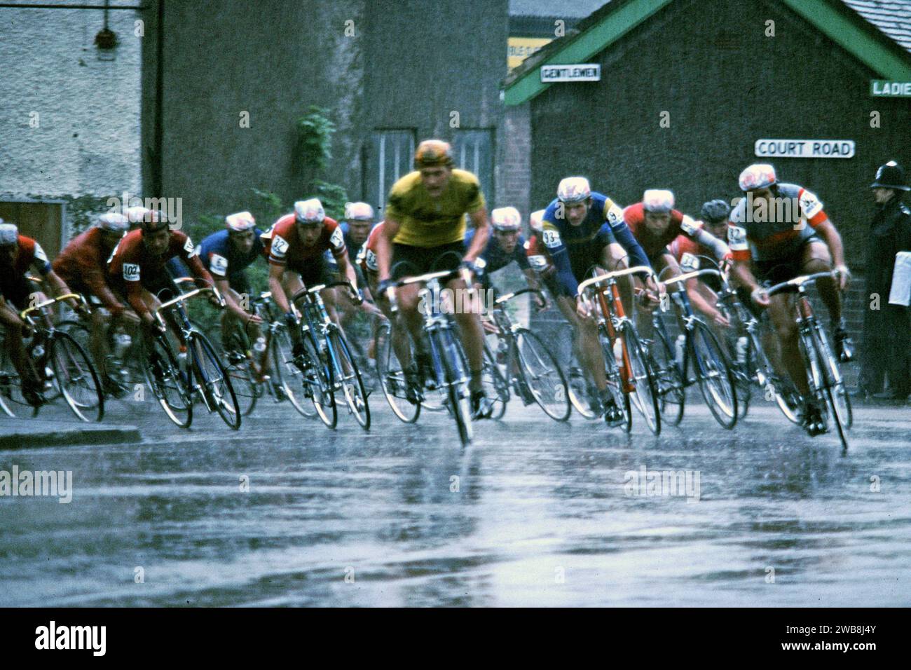 A heat of the Milk Race in Great Malvern 1979 Stock Photo - Alamy
