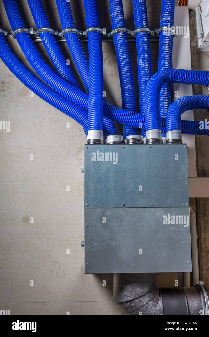 Modern air ventilation system in passive house for energy efficiency ...