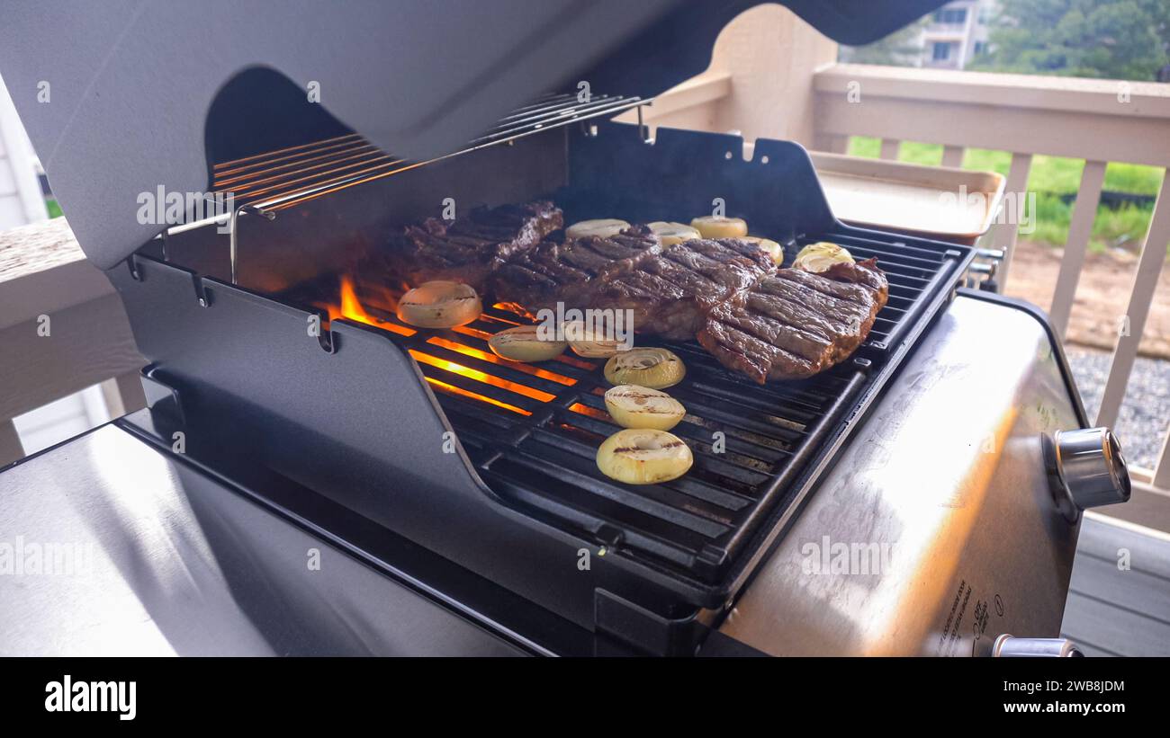 Two burner gas grill hi-res stock photography and images - Alamy