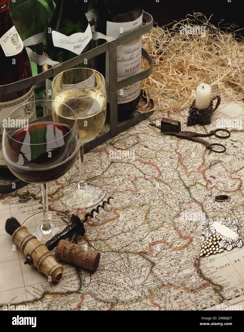 Red & White Wine with Cork - Studio Photography Setup Stock Photo - Alamy