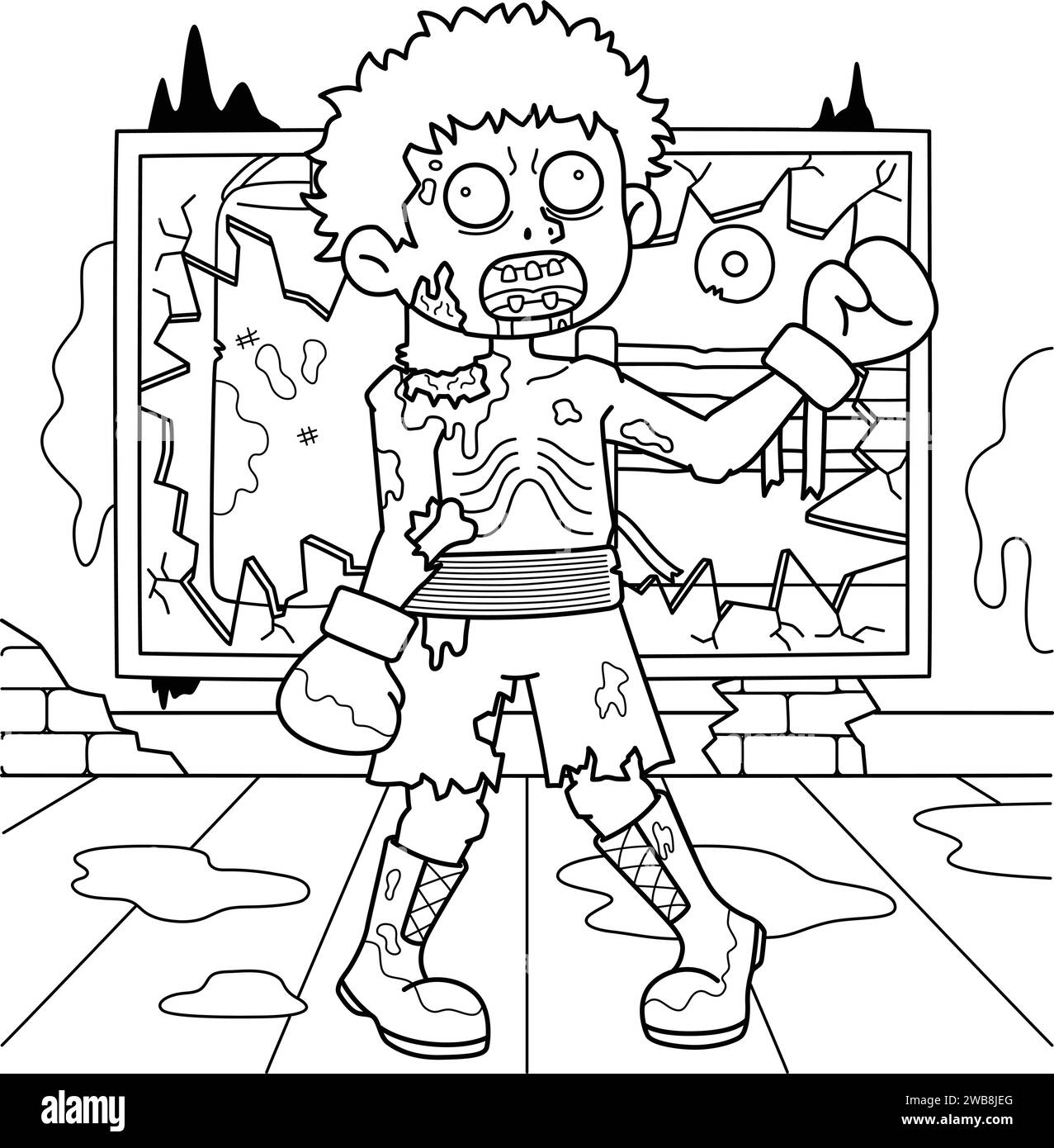 Dead boxer with gloves Stock Vector Images - Alamy