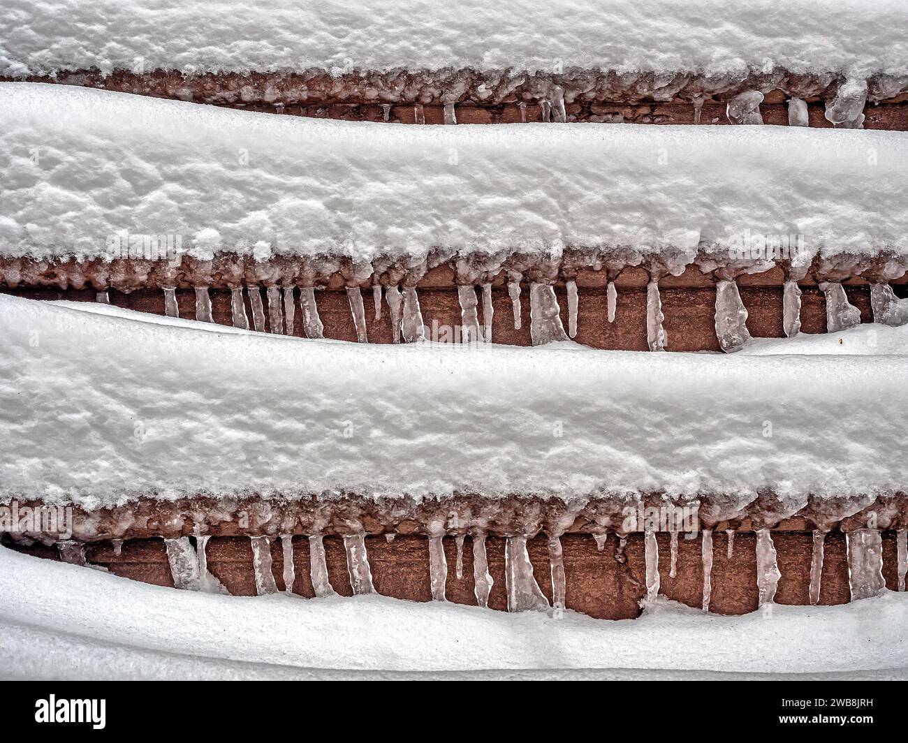 Snow on steps of brownstone steps, Upper East Side, NYC Stock Photo - Alamy