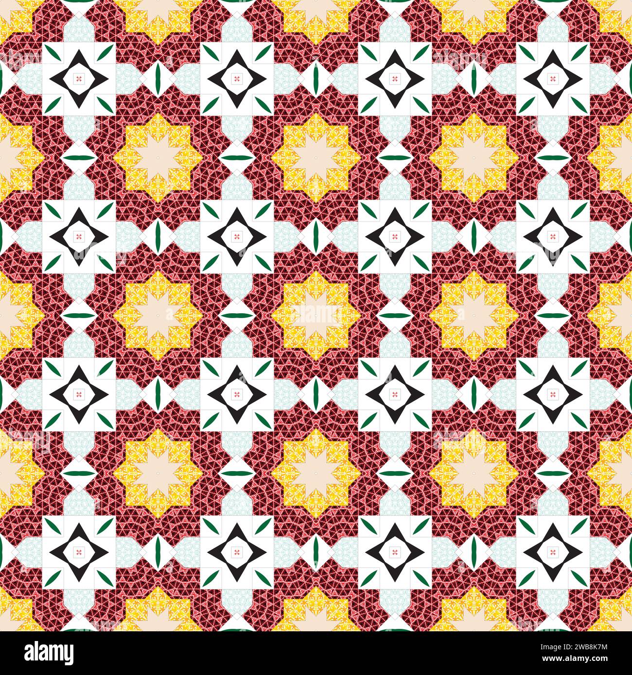 An eye-catching repetitive pattern with kaleidoscope effects Stock ...