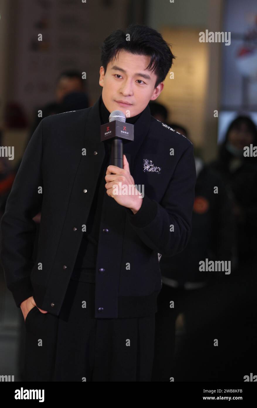 Chinese actor Sun Yizhou attends an activity in Wuhan City, central ...