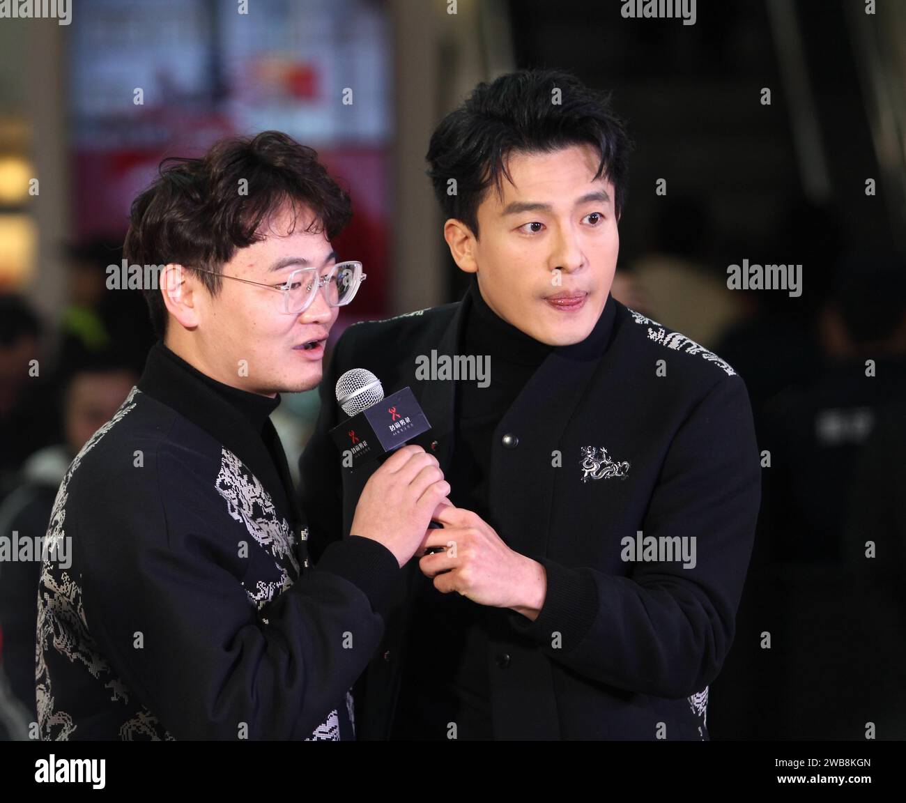 Chinese actor Sun Yizhou attends an activity in Wuhan City, central ...