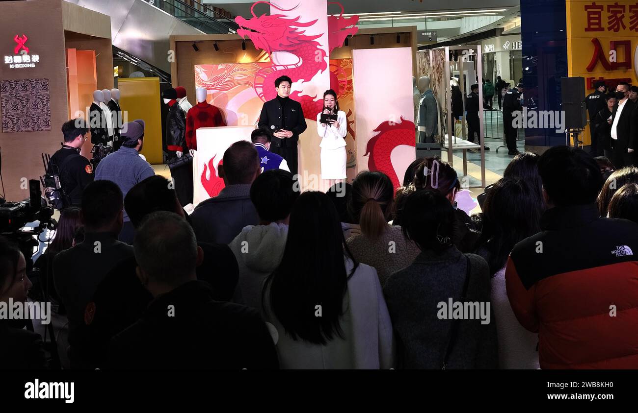 Chinese actor Sun Yizhou attends an activity in Wuhan City, central ...
