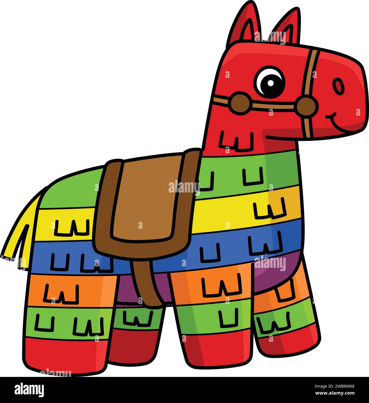 Pinata Cartoon Colored Clipart Illustration Stock Vector Image & Art ...