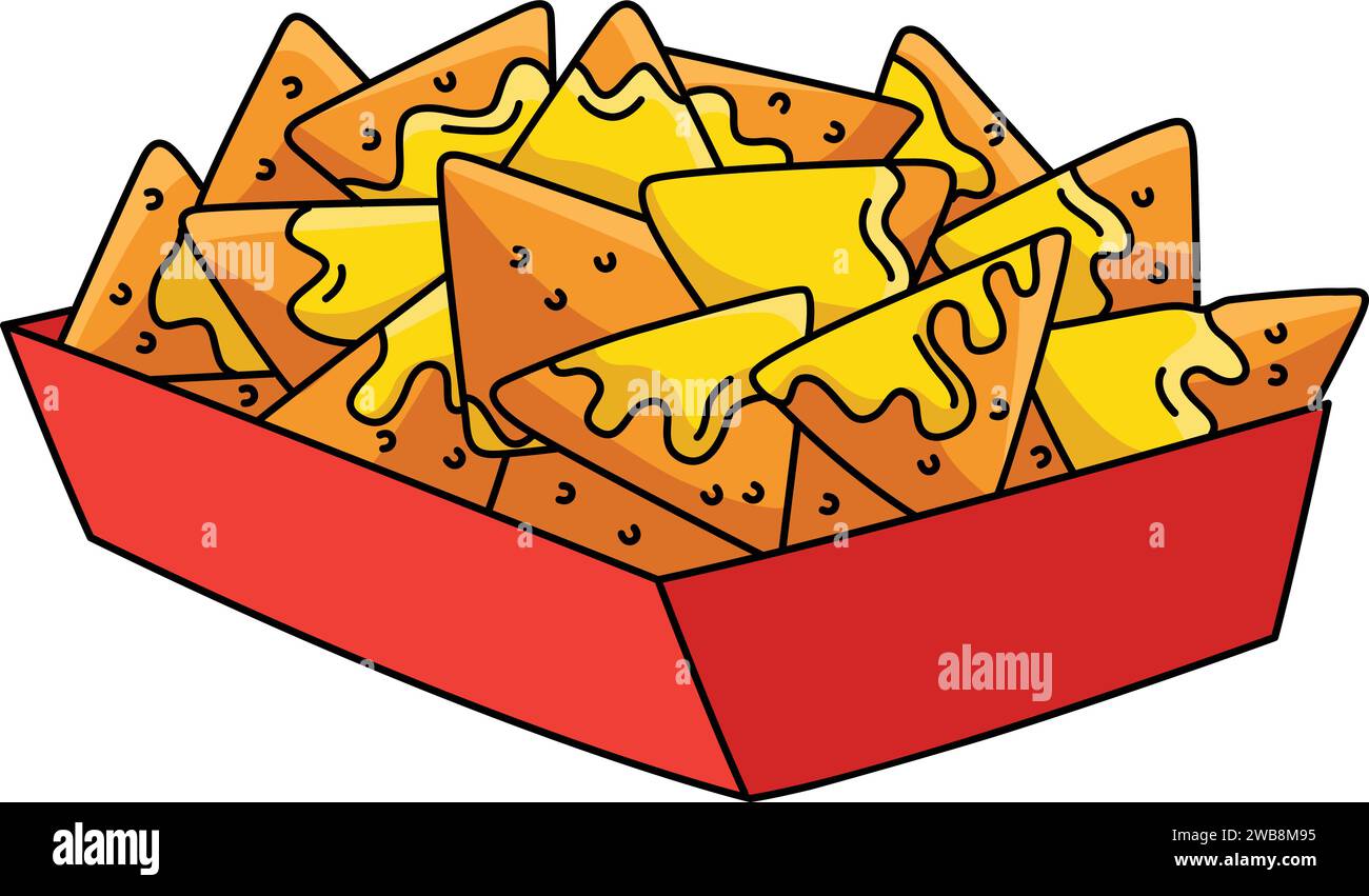 Nachos Cartoon Colored Clipart Illustration Stock Vector Image & Art ...