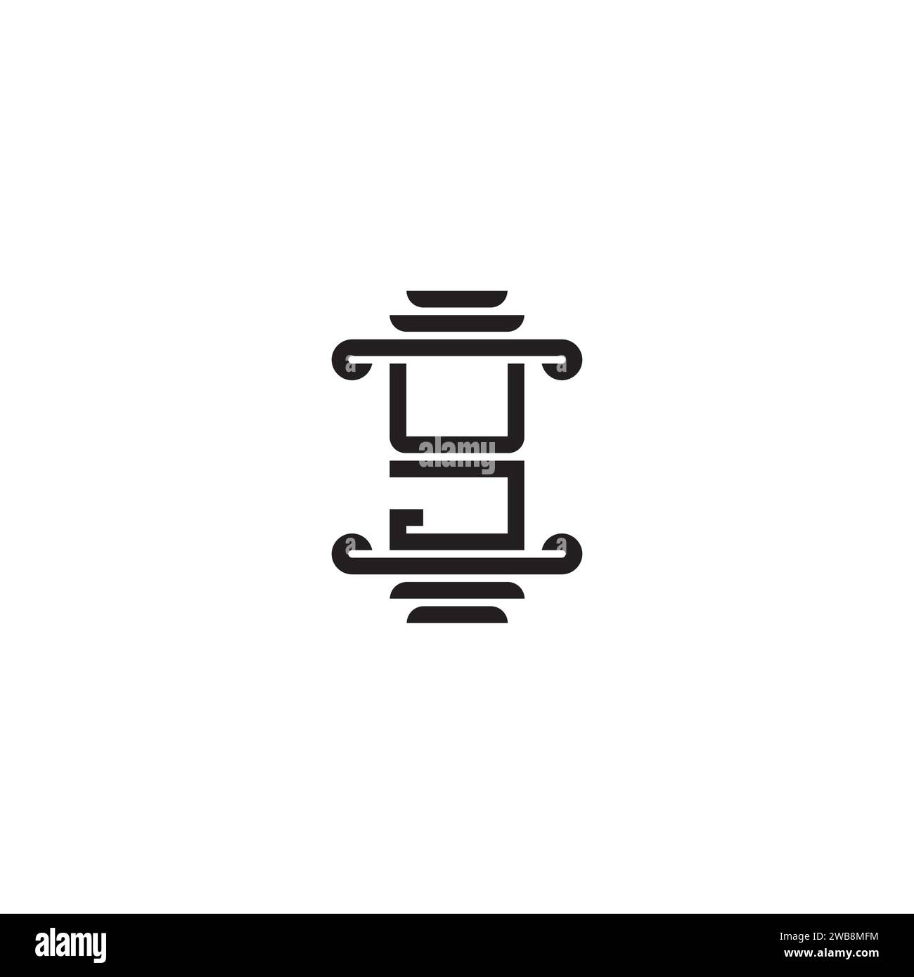 Uj logo design Black and White Stock Photos & Images - Alamy