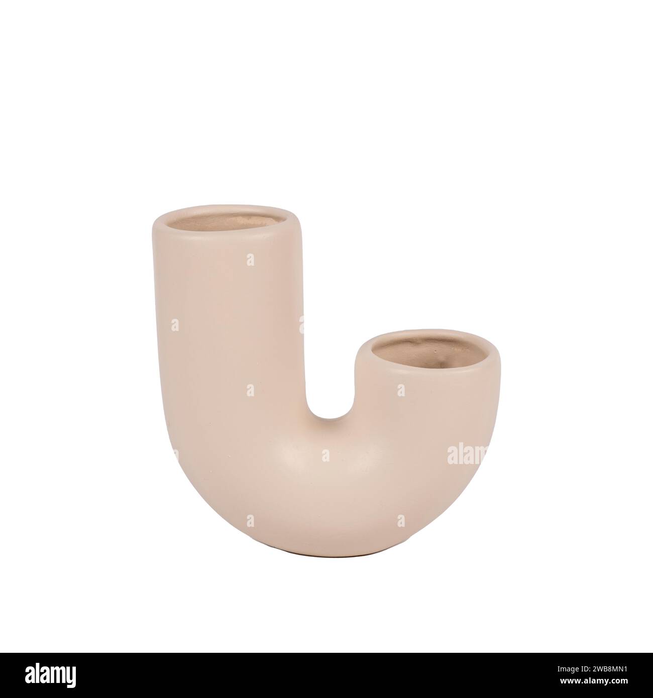 trendy design decorative ceramic vase isolated on white background ...