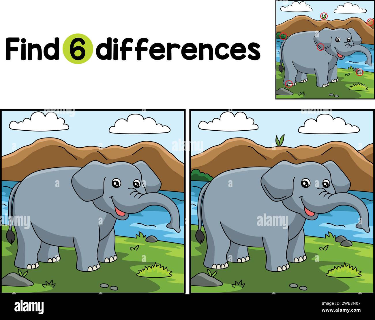 Elephant puzzle Stock Vector Images - Alamy