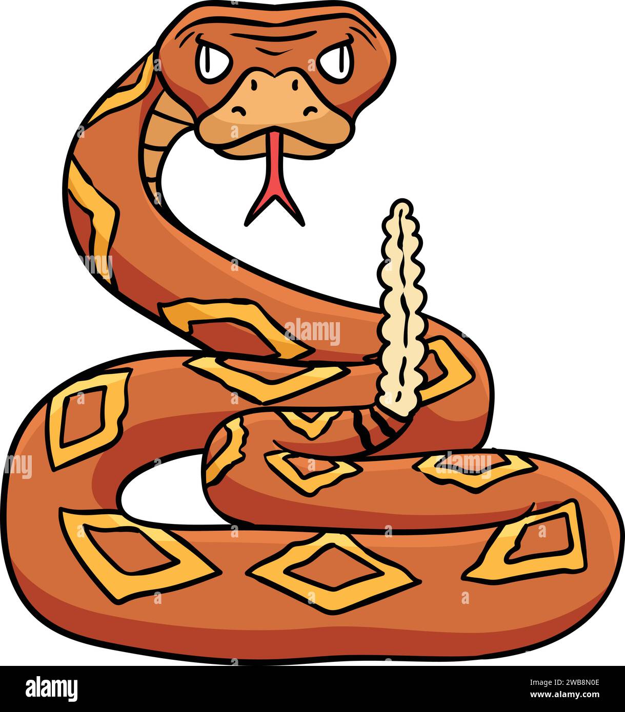 Cowboy Viper Snake Cartoon Colored Clipart Stock Vector Image & Art - Alamy