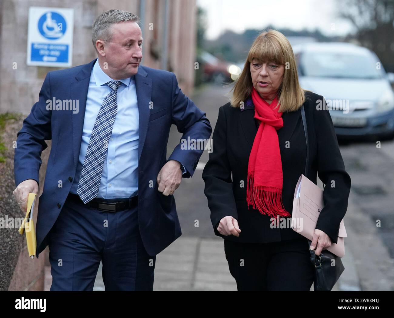Linda and Stuart Allan, the parents of Katie Allan, arrive at Falkirk ...