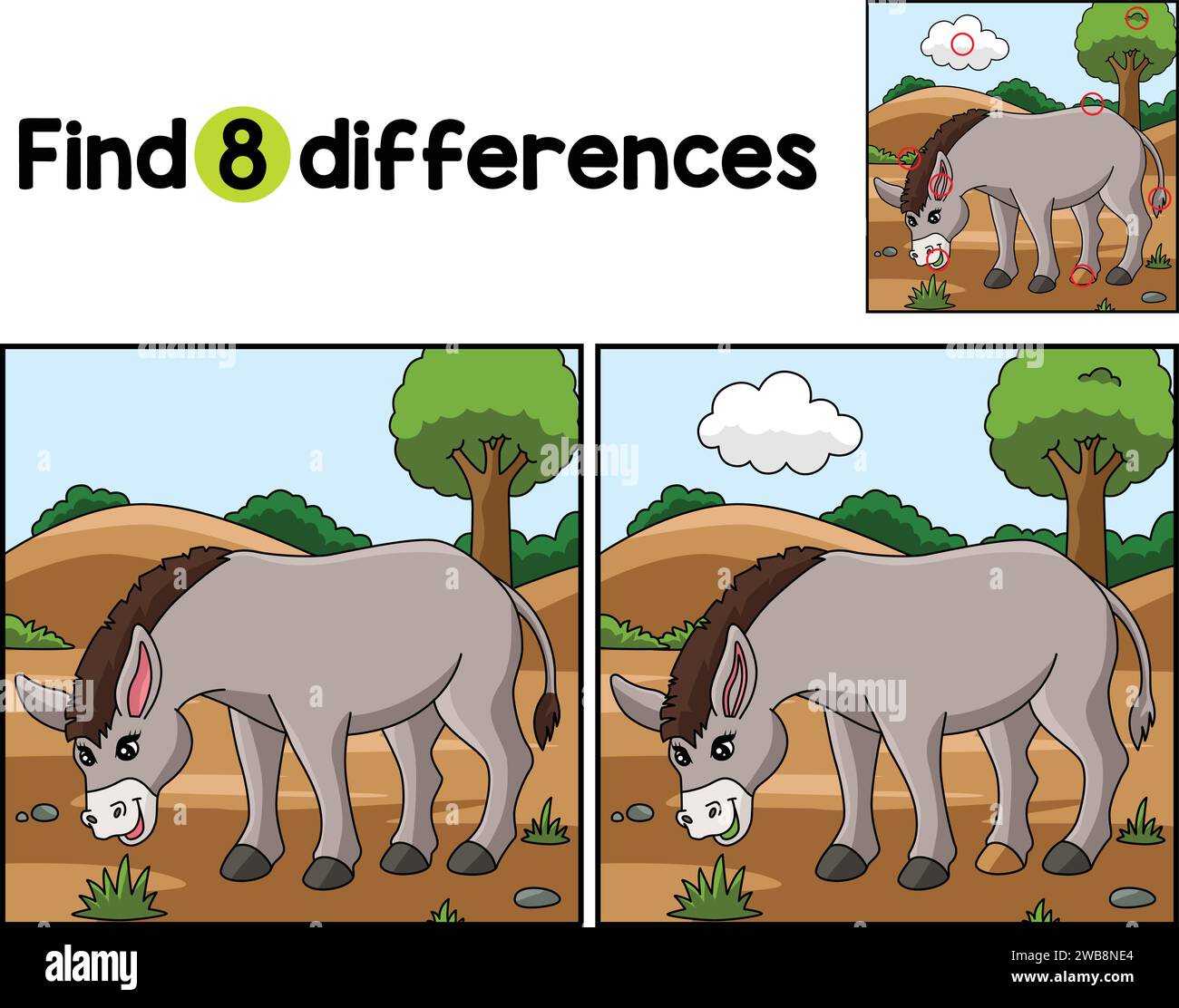 Donkey with puzzle Stock Vector Images - Alamy