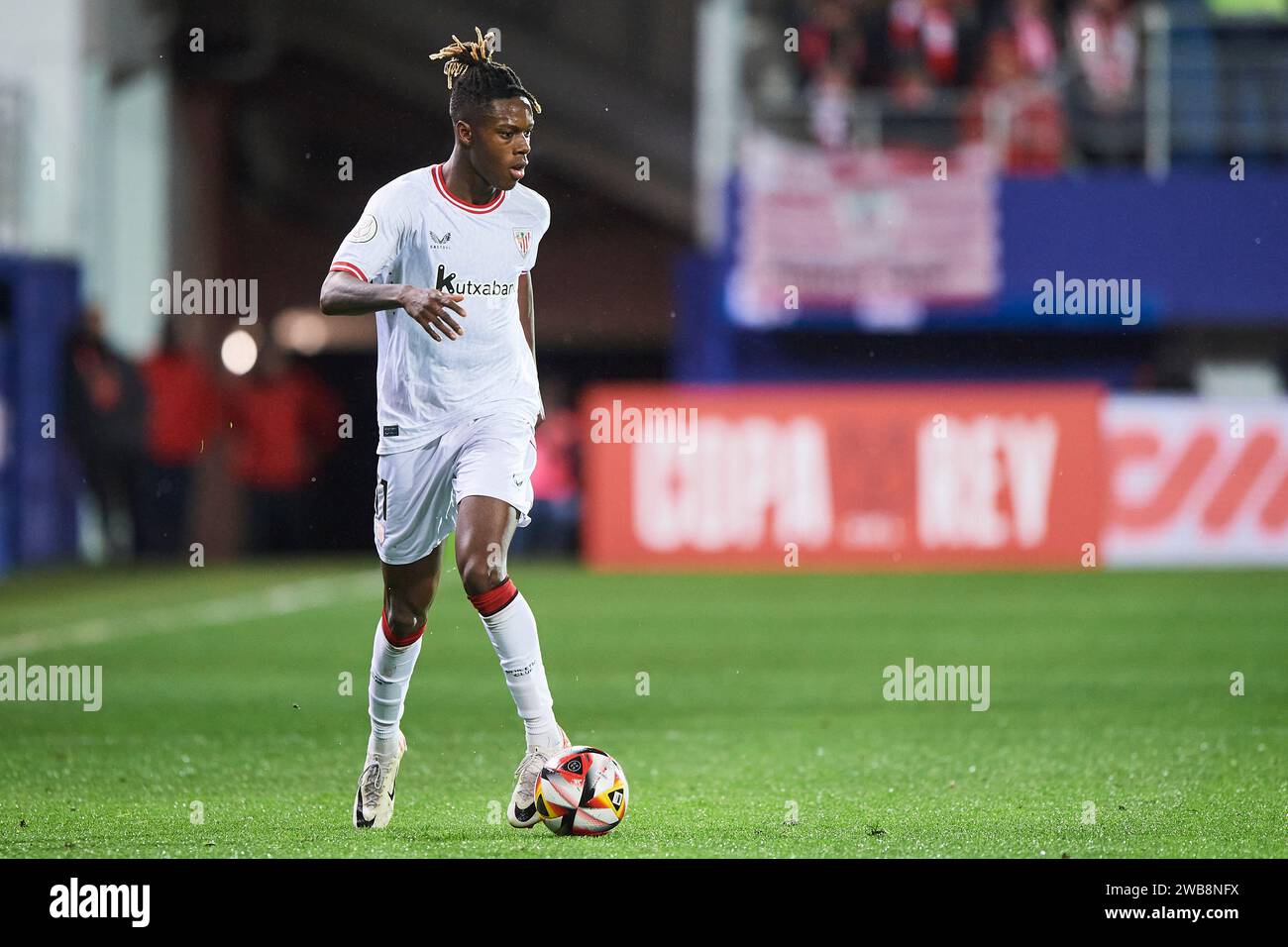 Nico Williams of Athletic Club in action during the Copa El Rey Round ...