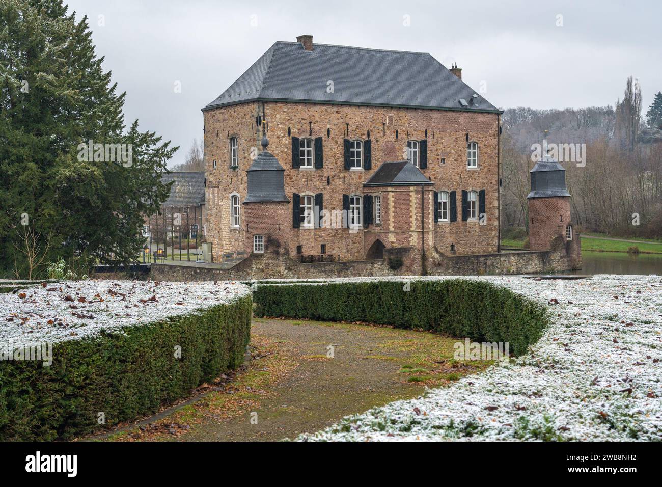 Castle Erenstein in the winter, a 14th century castle located in the ...