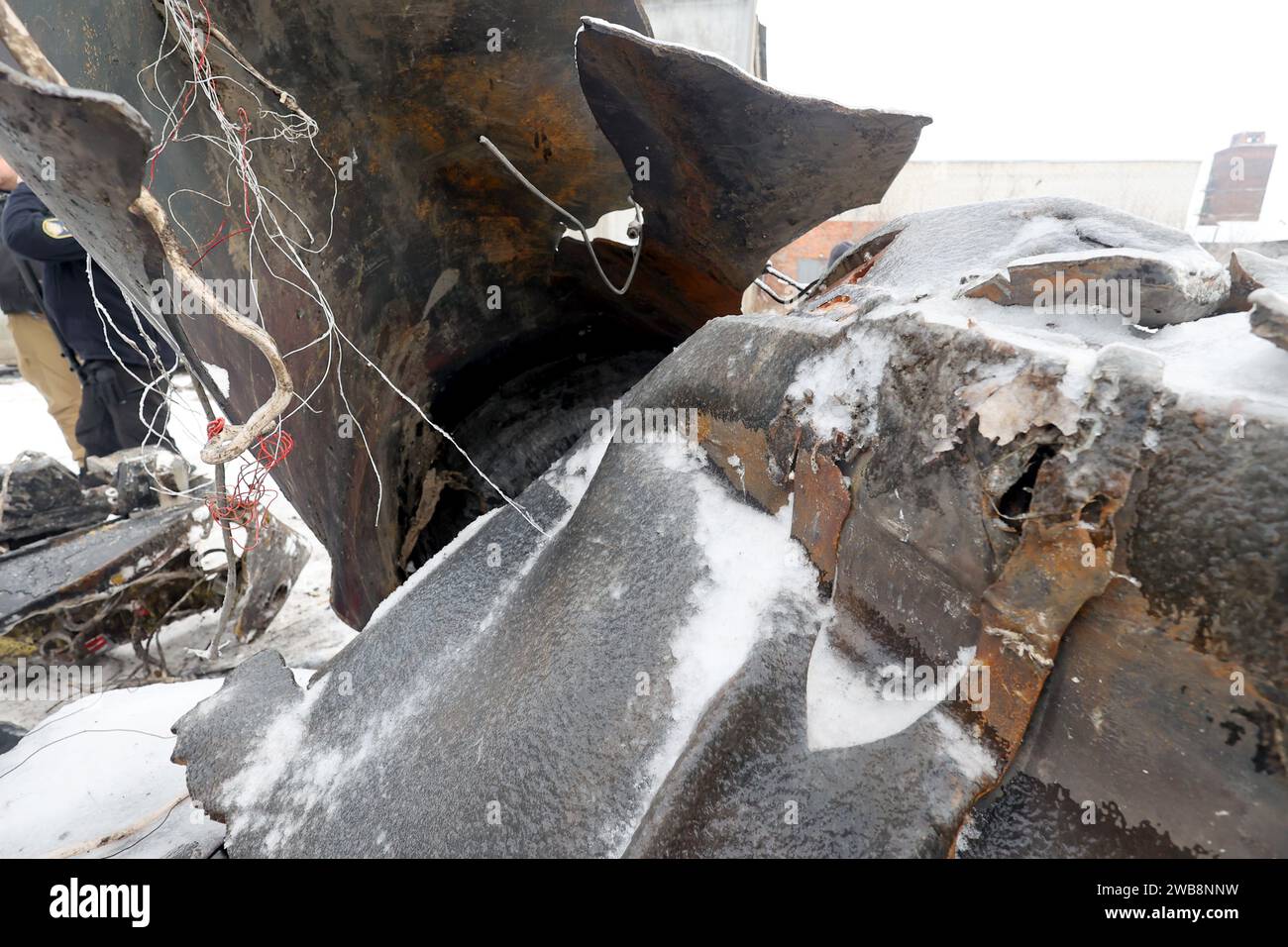 Non Exclusive: KHARKIV, UKRAINE - JANUARY 06, 2024 - A fragment of a ...