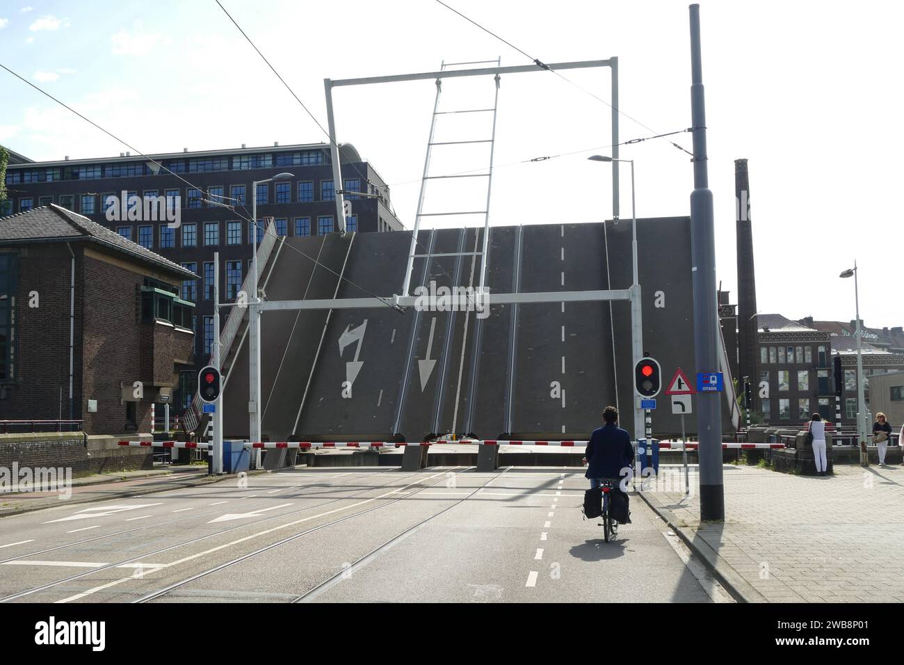 Rotterdam, Netherlands - May 27 2017: Fixed trunnion Bascule bridge ...