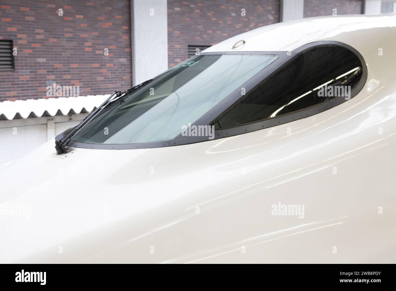 A Shinkansen N700 Series bullet train at Shinagawa station in Tokyo ...