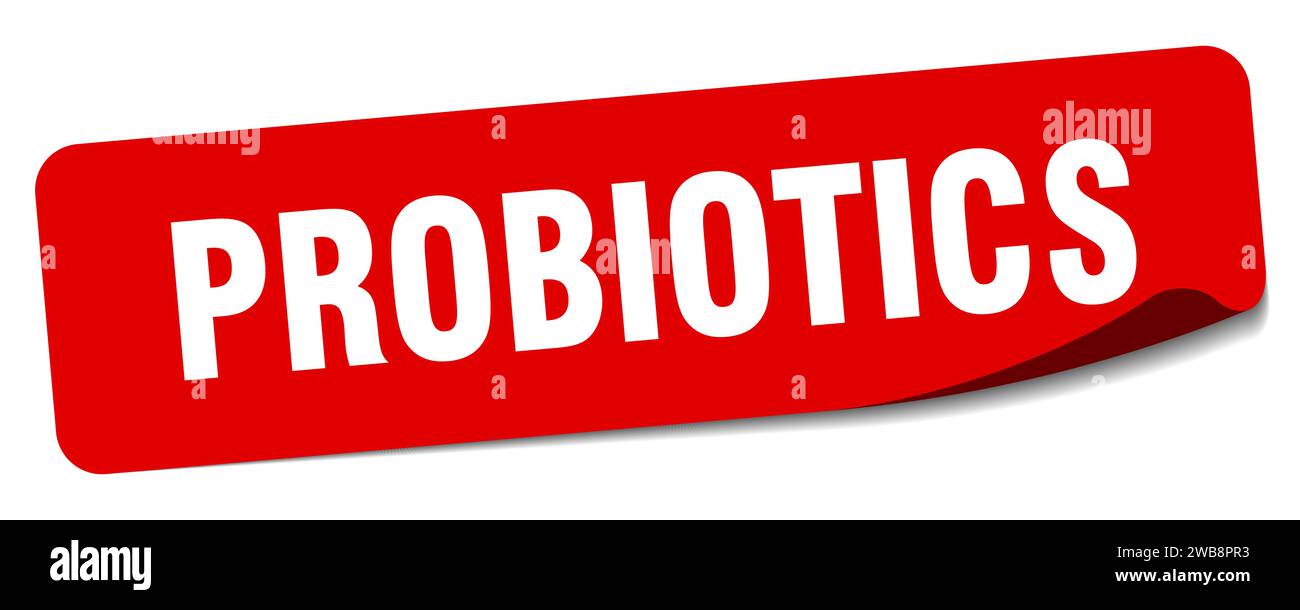 probiotics sticker. probiotics rectangular label isolated on white background Stock Vector Image ...