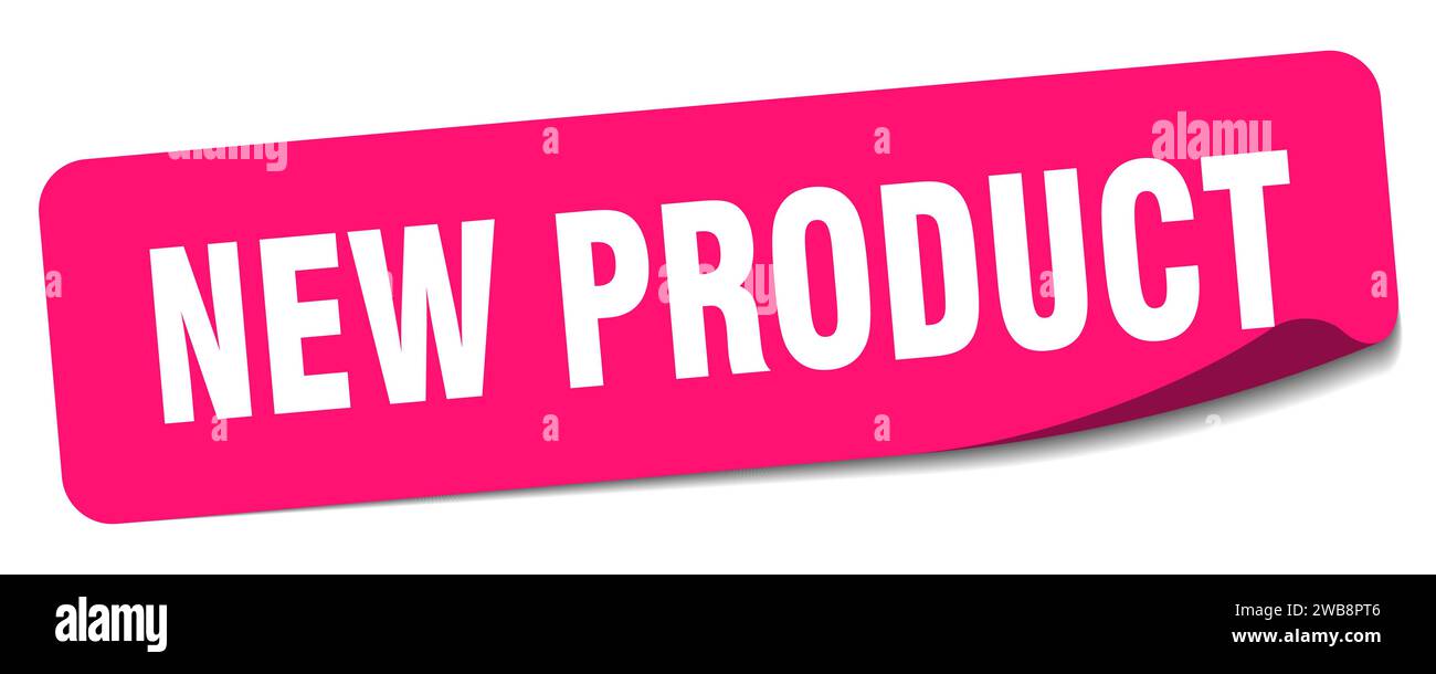 new product sticker. new product rectangular label isolated on white ...