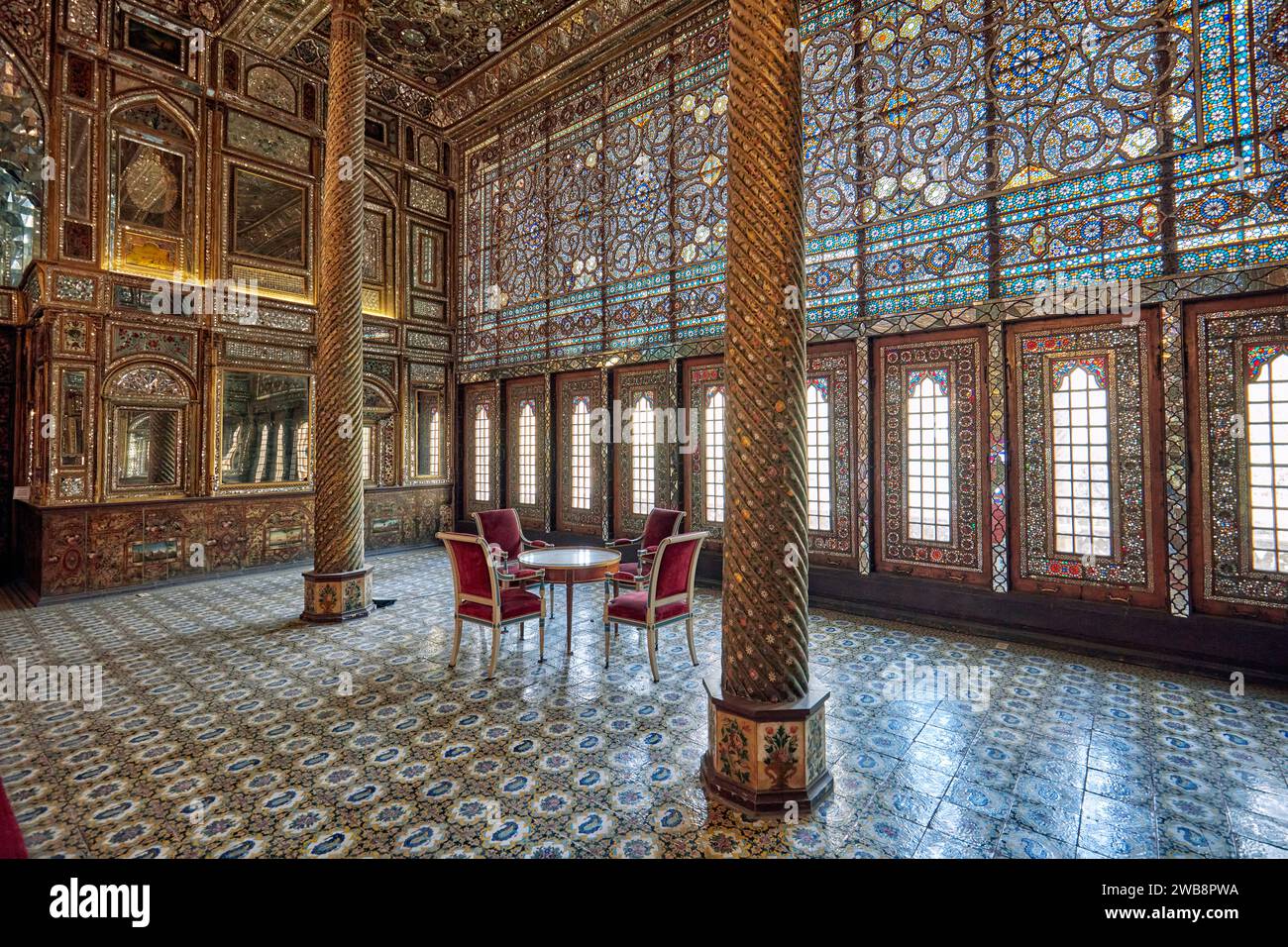 Interior view of the Windcatcher Building (Emarat e Badgir) in the ...