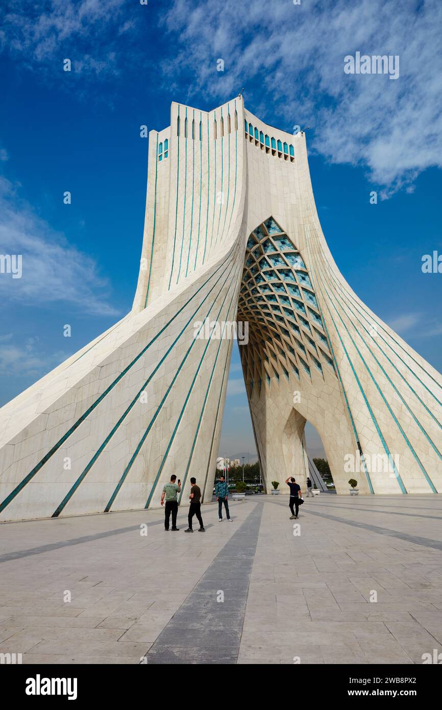 Azadi Tower (Freedom Tower), an iconic landmark in Tehran, Iran Stock ...