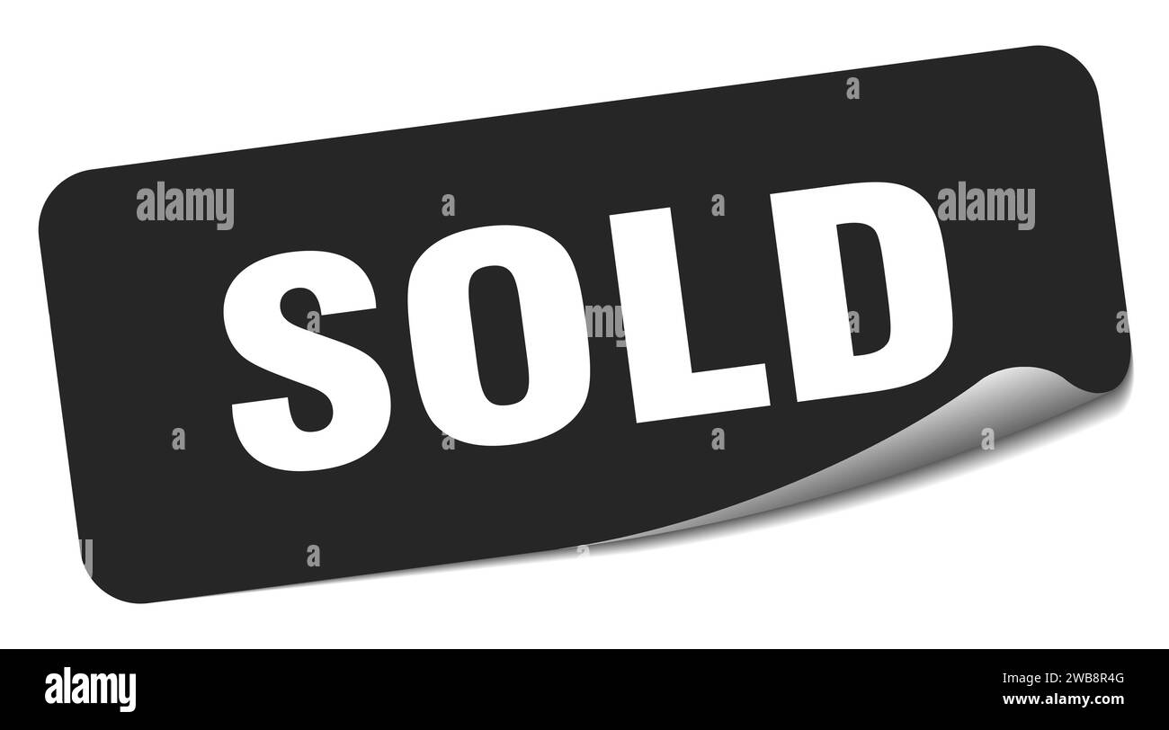 sold sticker. sold rectangular label isolated on white background Stock ...
