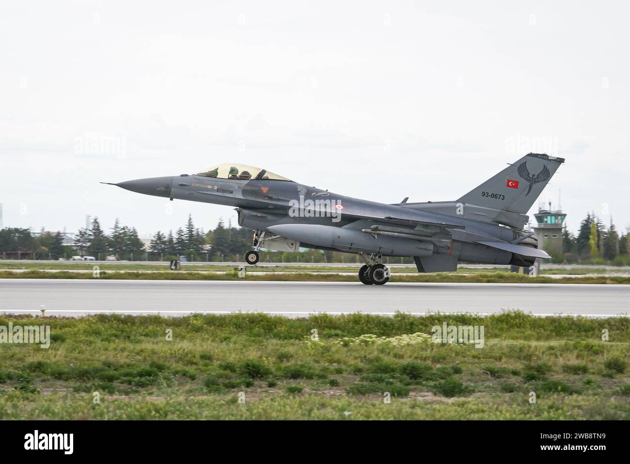 KONYA, TURKIYE - MAY 09, 2023: Turkish Air Force General Dynamics F-16C ...