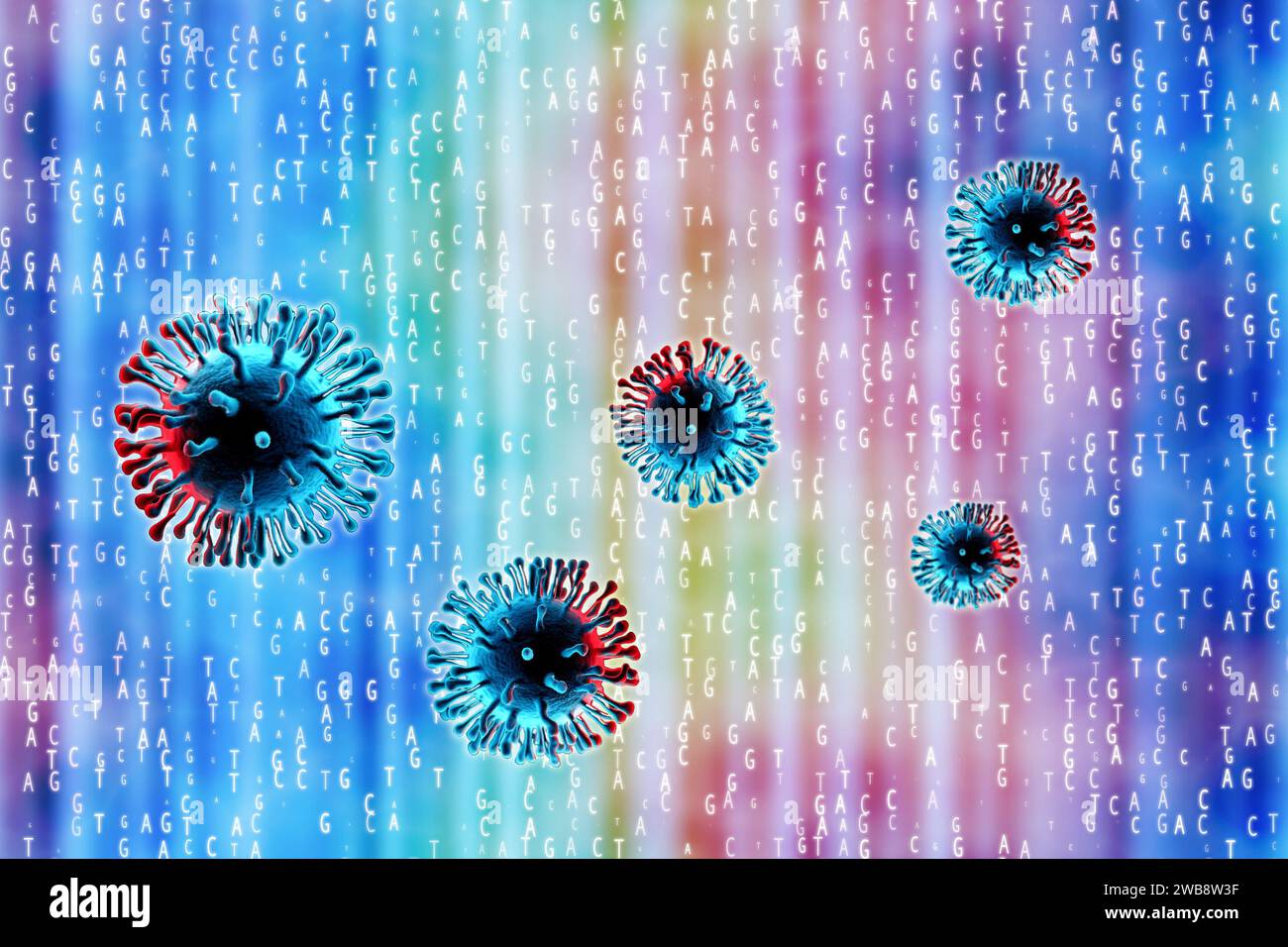 virus and DNA pattern background Stock Photo - Alamy