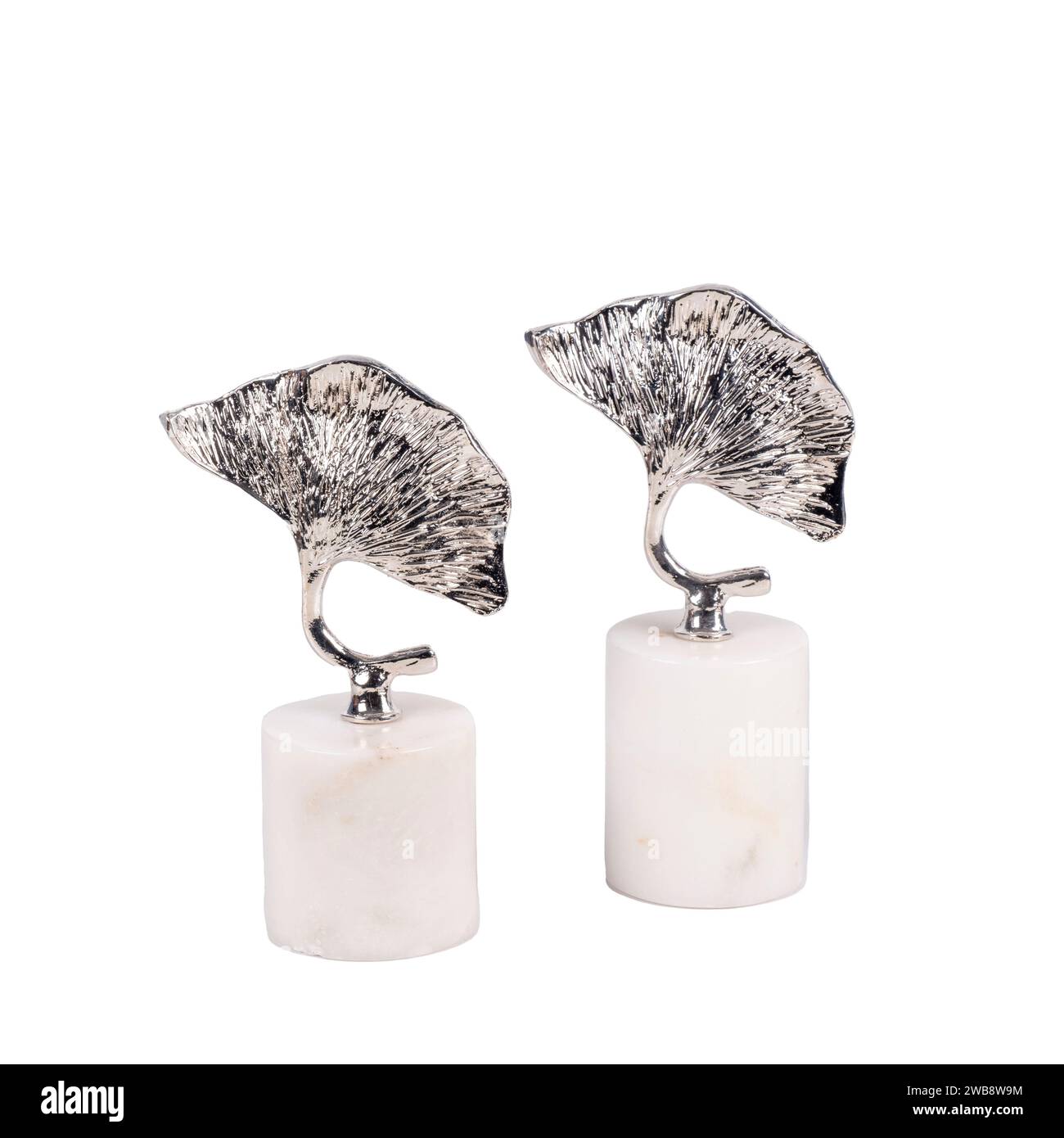 home decor accessory metal object isolated on white Stock Photo - Alamy