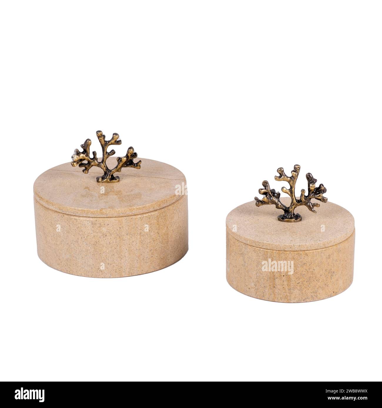 decorative object marble bowl box isolated Stock Photo - Alamy