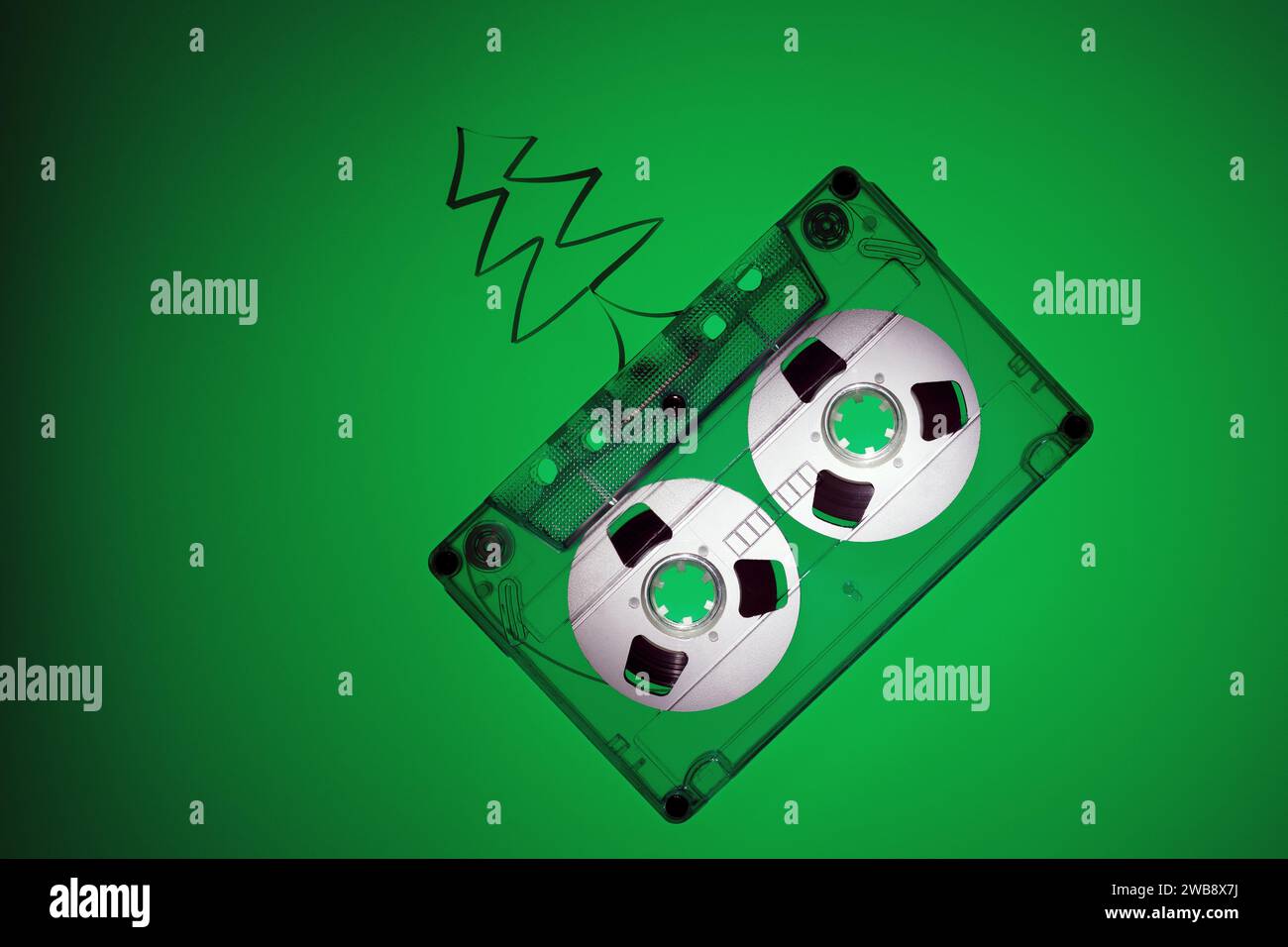 Green background with free space for text, Christmas music and 80's ...