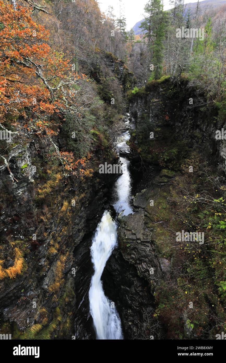 The Corrieshalloch Gorge, Falls of Measach and River Droma, near ...