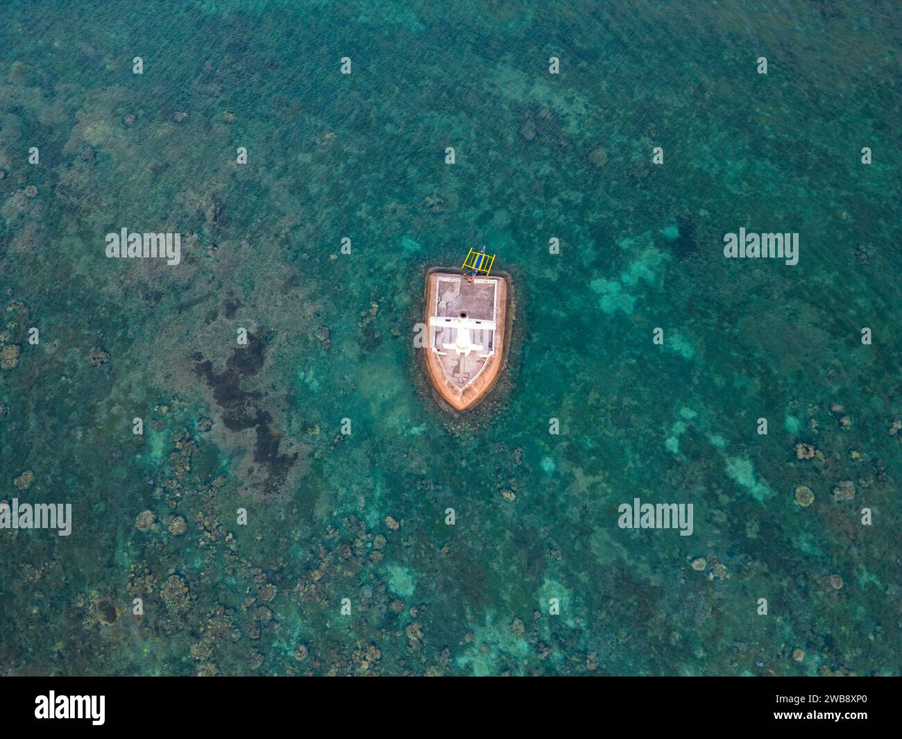 An aerial view of Sunken Cemetery, Camiguin Island, Philippines Stock ...
