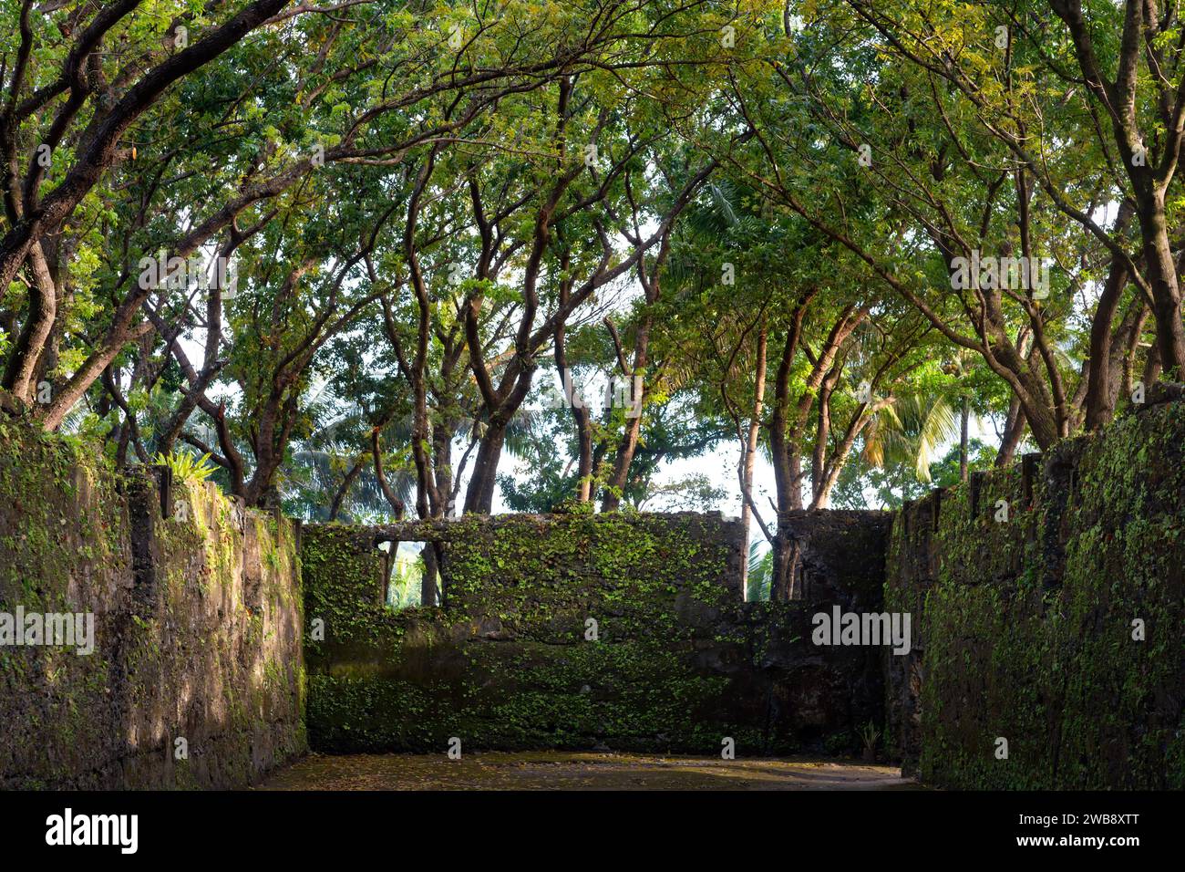 The ruins of an old Spanish Church in Camiguin Island, Philippines ...