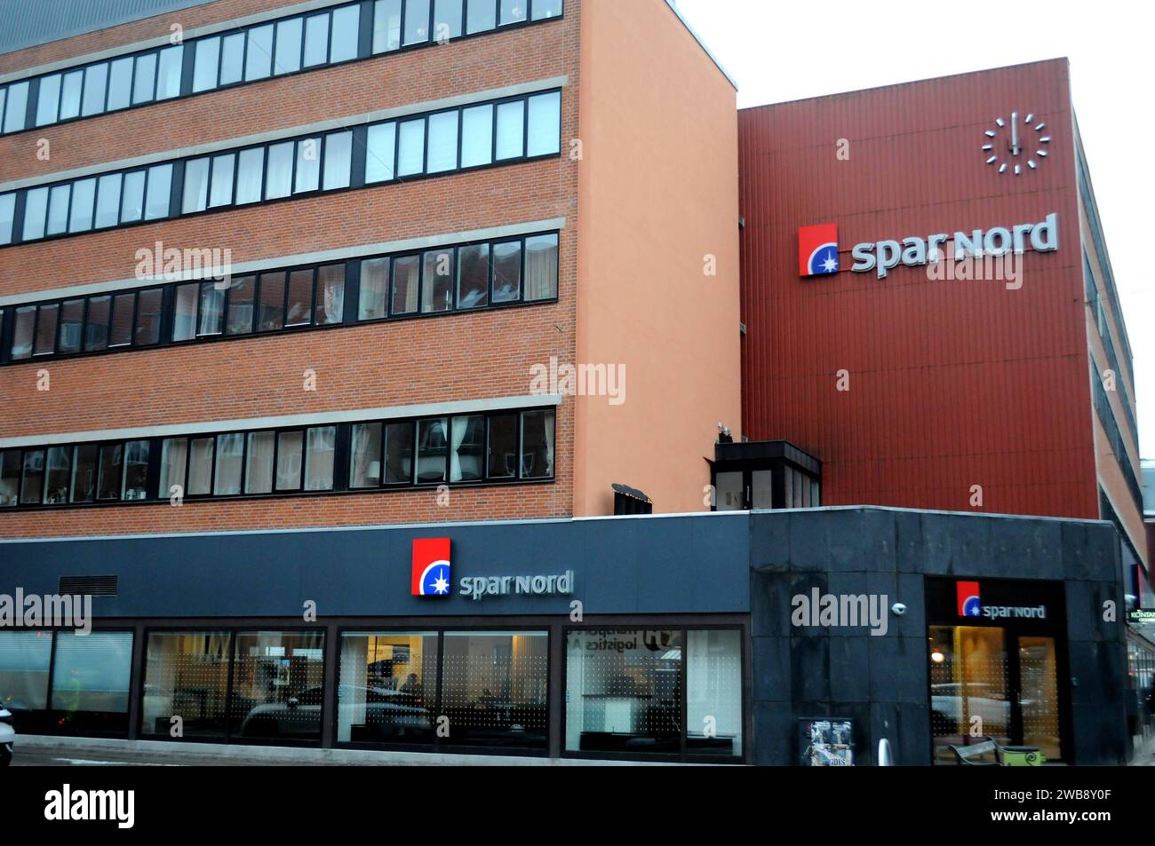 Copenhagen, Denmark /09 January 2024/. Spar nord bank branch building ...