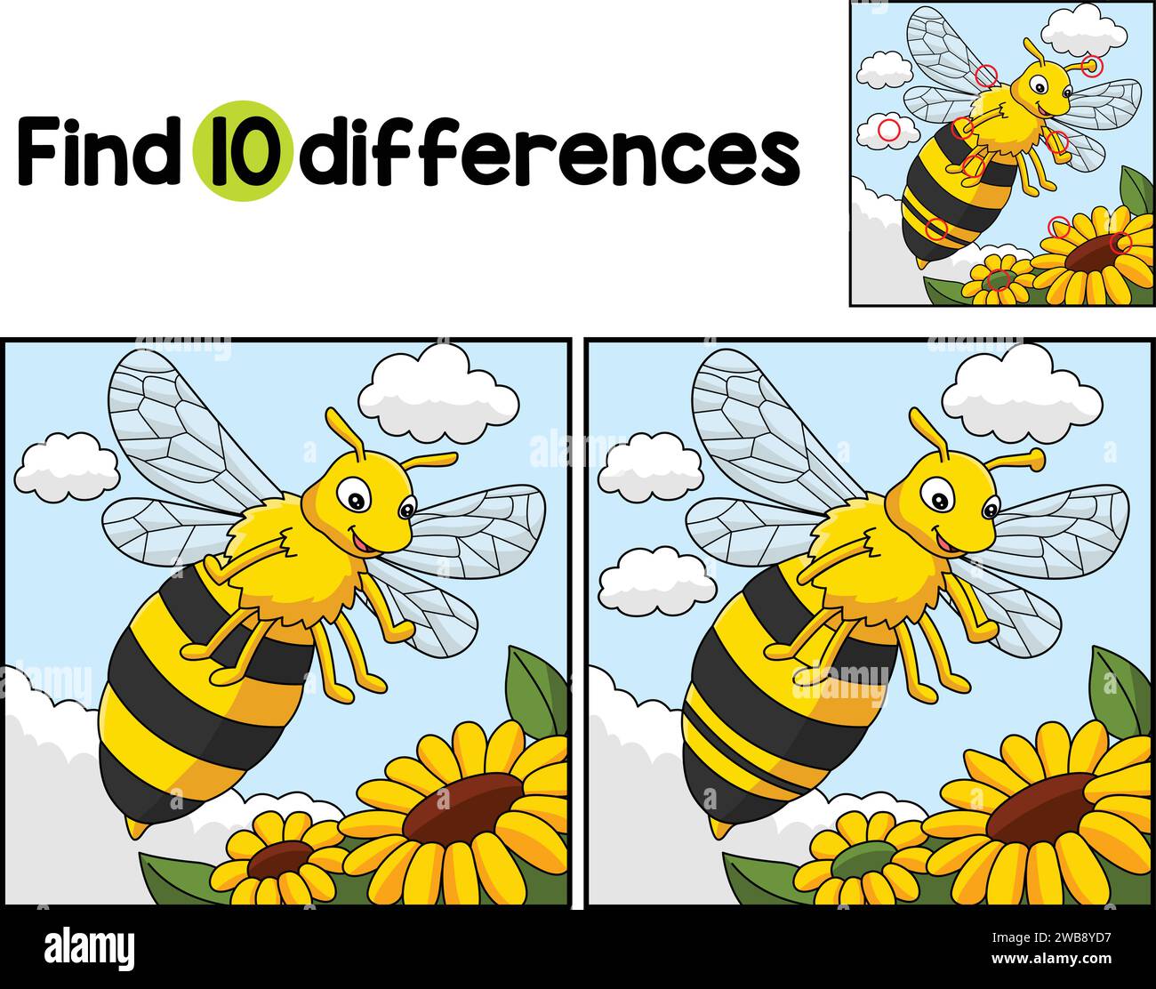 Bee differences Stock Vector Images - Alamy