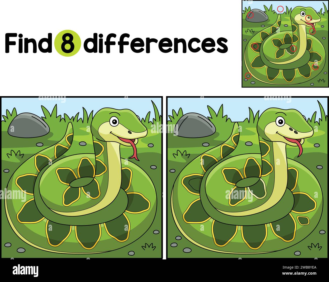 Spot the snake Cut Out Stock Images & Pictures - Alamy